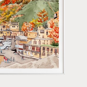 Masuleh Print, Iran Wall Art, Watercolor Painting, Iran Decor, Persian ...