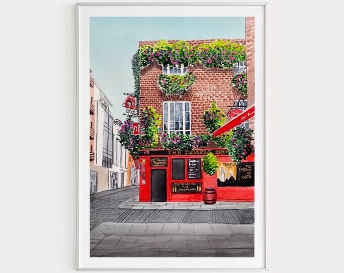 The Temple Bar 2 Verticle, Print or Original Painting, Dublin Print ...