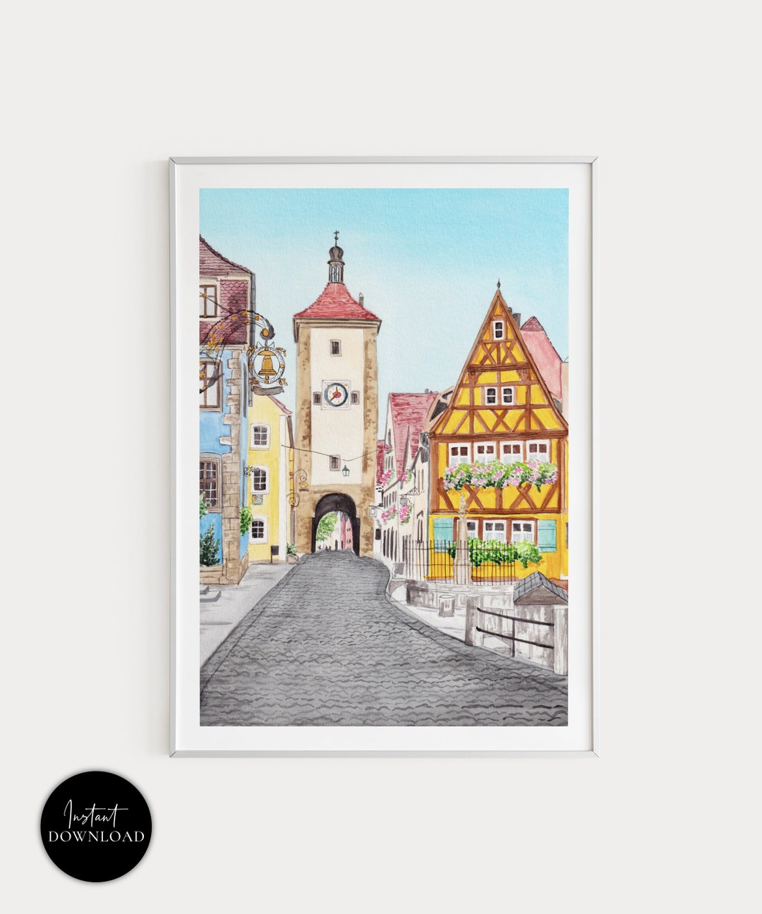 Rothenburg Ob Der Tauber Print, Germany Wall Art, Rothenburg Art Print ...