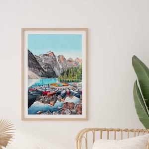 Banff National Park Watercolor Print, Canada Wall Art, Banff Print ...