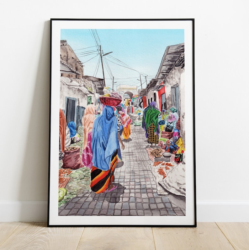 Ethiopia Print Ethiopia Wall Art Harar Cityscape Ethiopia - Etsy