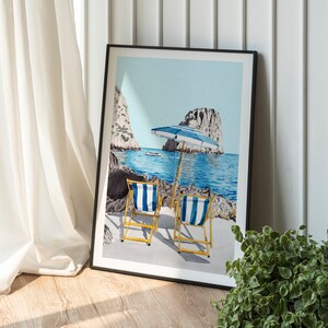 Capri Print, La Fontelina Art, Italy Wall Art, Capri Landscape ...