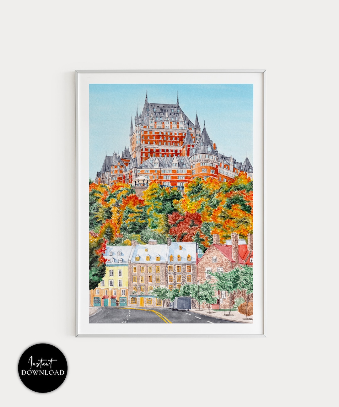 Quebec Print Canada Wall Art Watercolor Print Quebec - Etsy