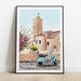 Larnaca Print, Cyprus Wall Art, Watercolor Painting, Larnaca Cityscape ...