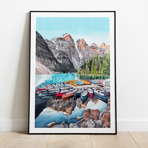 Banff National Park Watercolor Print, Canada Wall Art, Banff Print ...
