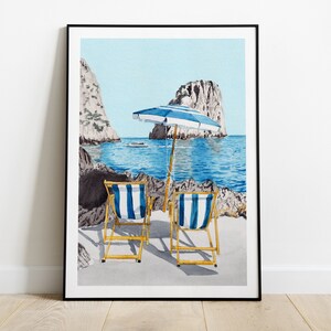 Capri Print, La Fontelina Art, Italy Wall Art, Capri Landscape ...