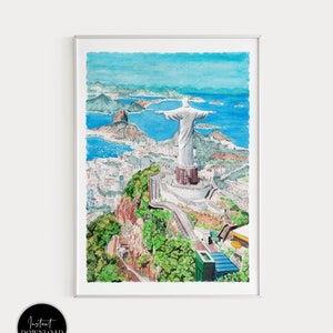Rio De Janeiro Brazil Print Rio De Janeiro Print Brazil - Etsy