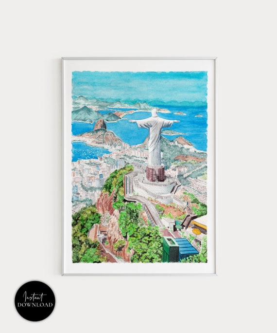 Rio De Janeiro Brazil Print Rio De Janeiro Print Brazil - Etsy