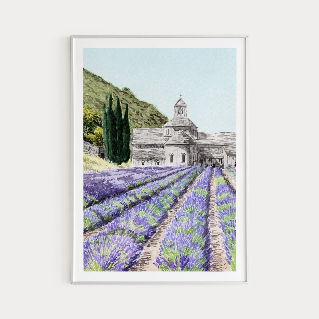 Provence Print, France Wall Art, Watercolor Painting, France Decor ...