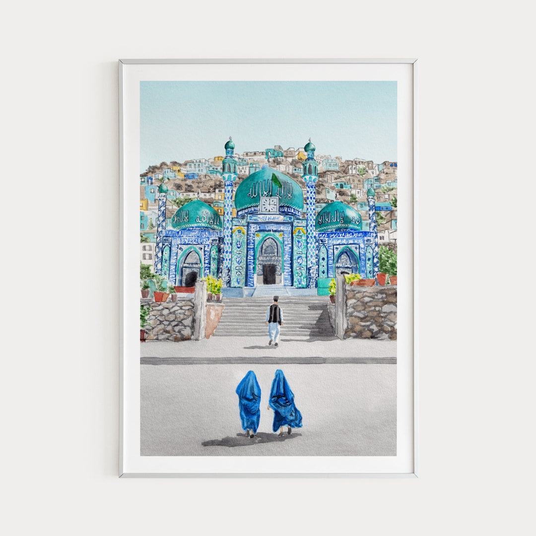 Kabul Print, Afghanistan Wall Art, Watercolor Painting, Kabul Cityscape ...