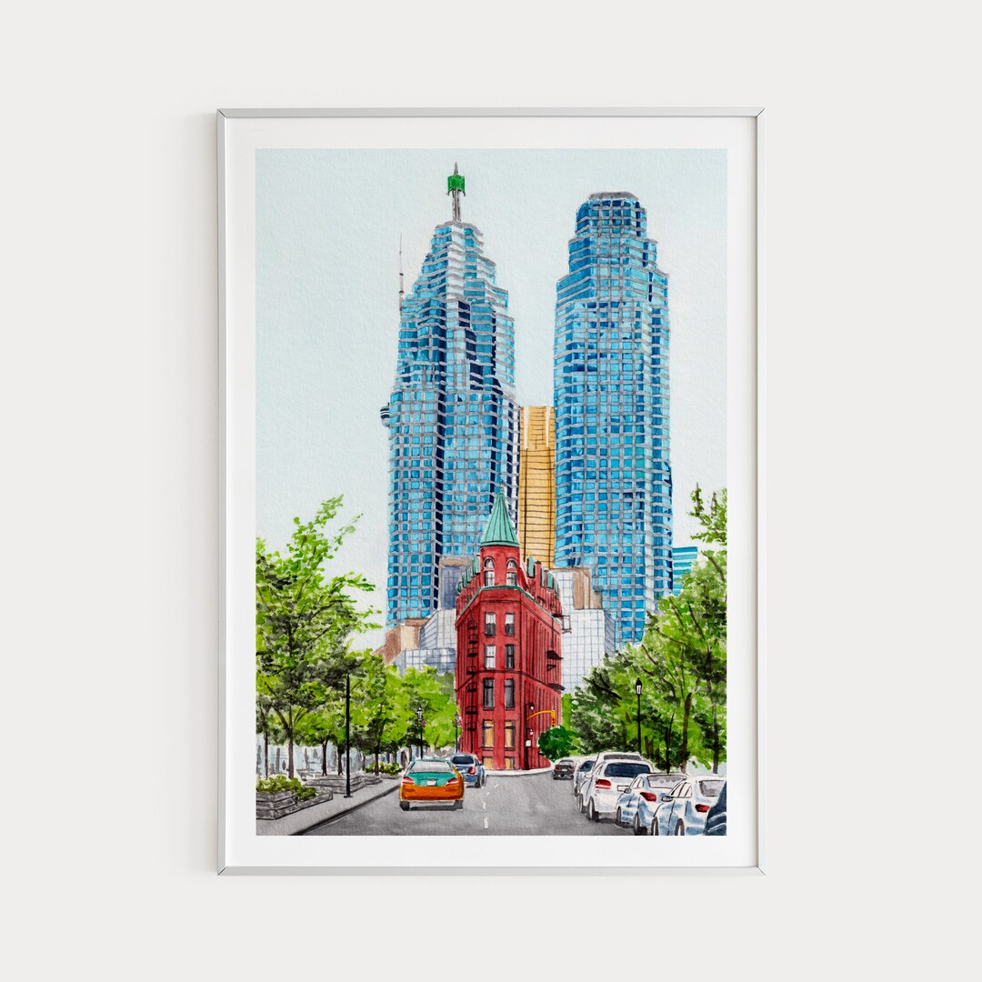 Toronto Print Canada Wall Art Watercolor Painting Canada Art Toronto ...
