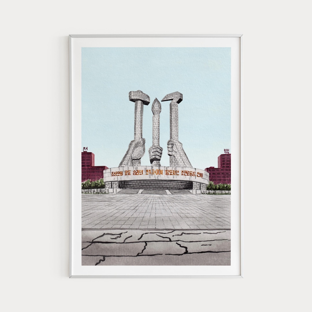 Pyongyang Print, Asia Wall Art, Watercolor Art, Pyongyang Cityscape ...