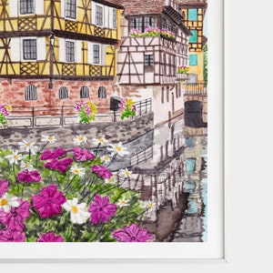 Strasbourg Print, France Wall Art, Watercolor Print, Strasbourg Art ...