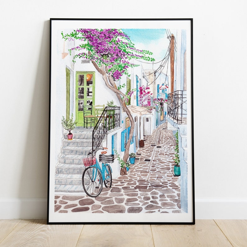 Greece Paros Greece Art Print Paros Print Greece Wall Art | Etsy