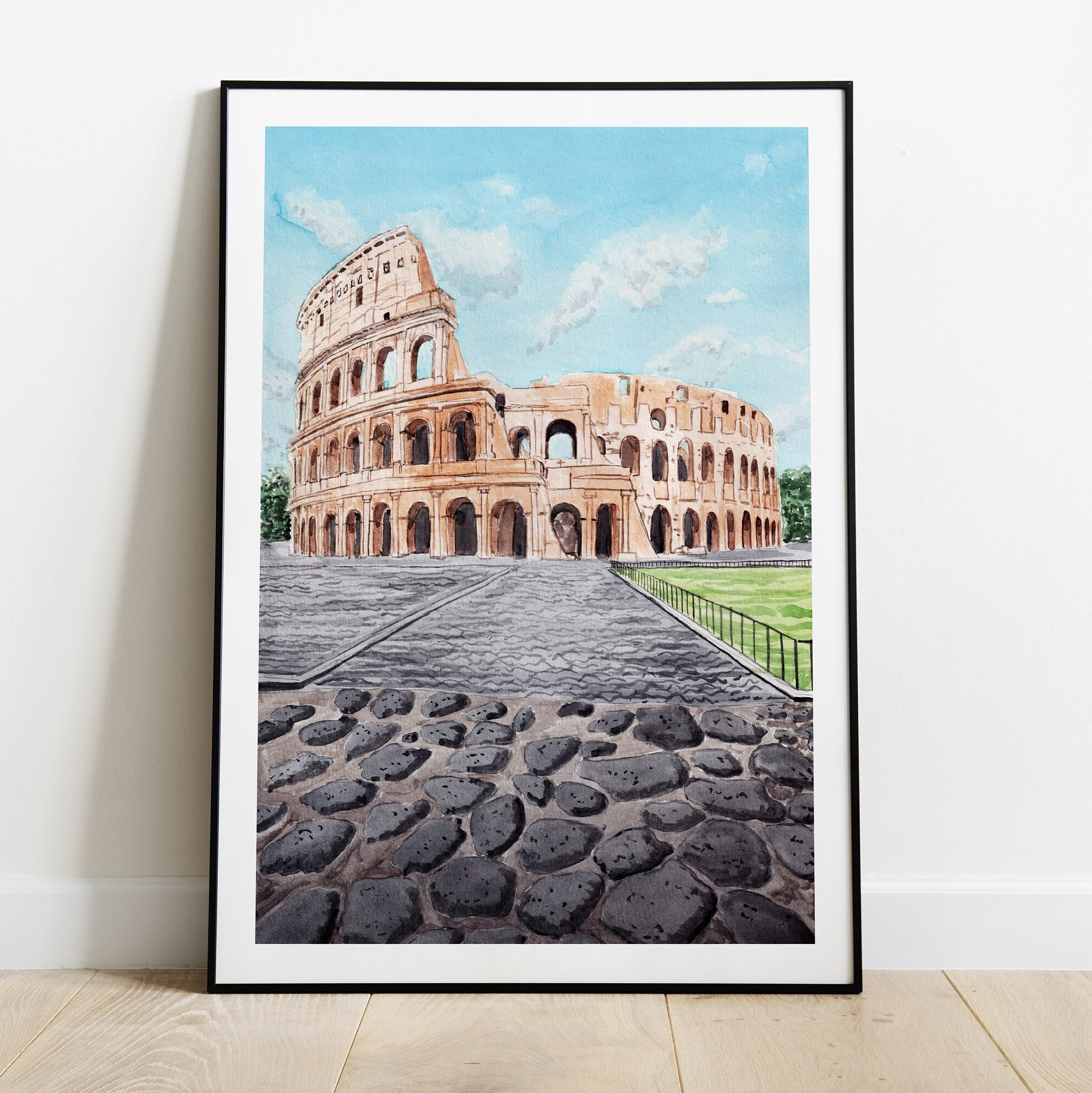 Colosseum Print Italy Wall Art Rome Art Print Watercolor - Etsy