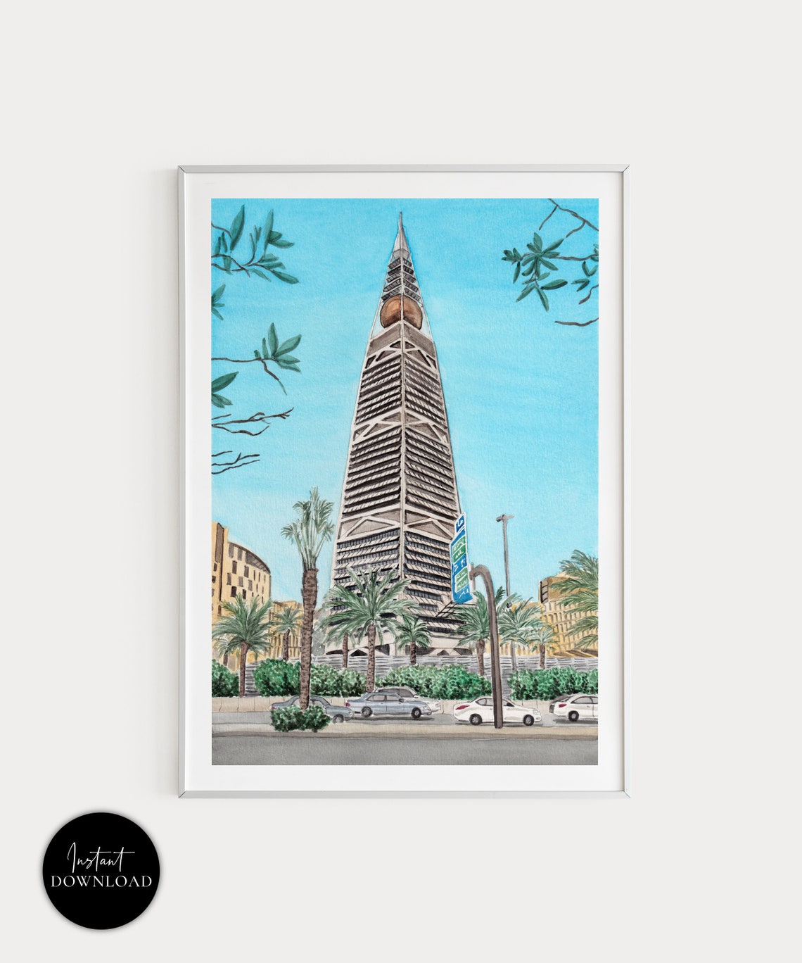 Riyadh Print Saudi Arabia Wall Art Saudi Arabic Art Print - Etsy