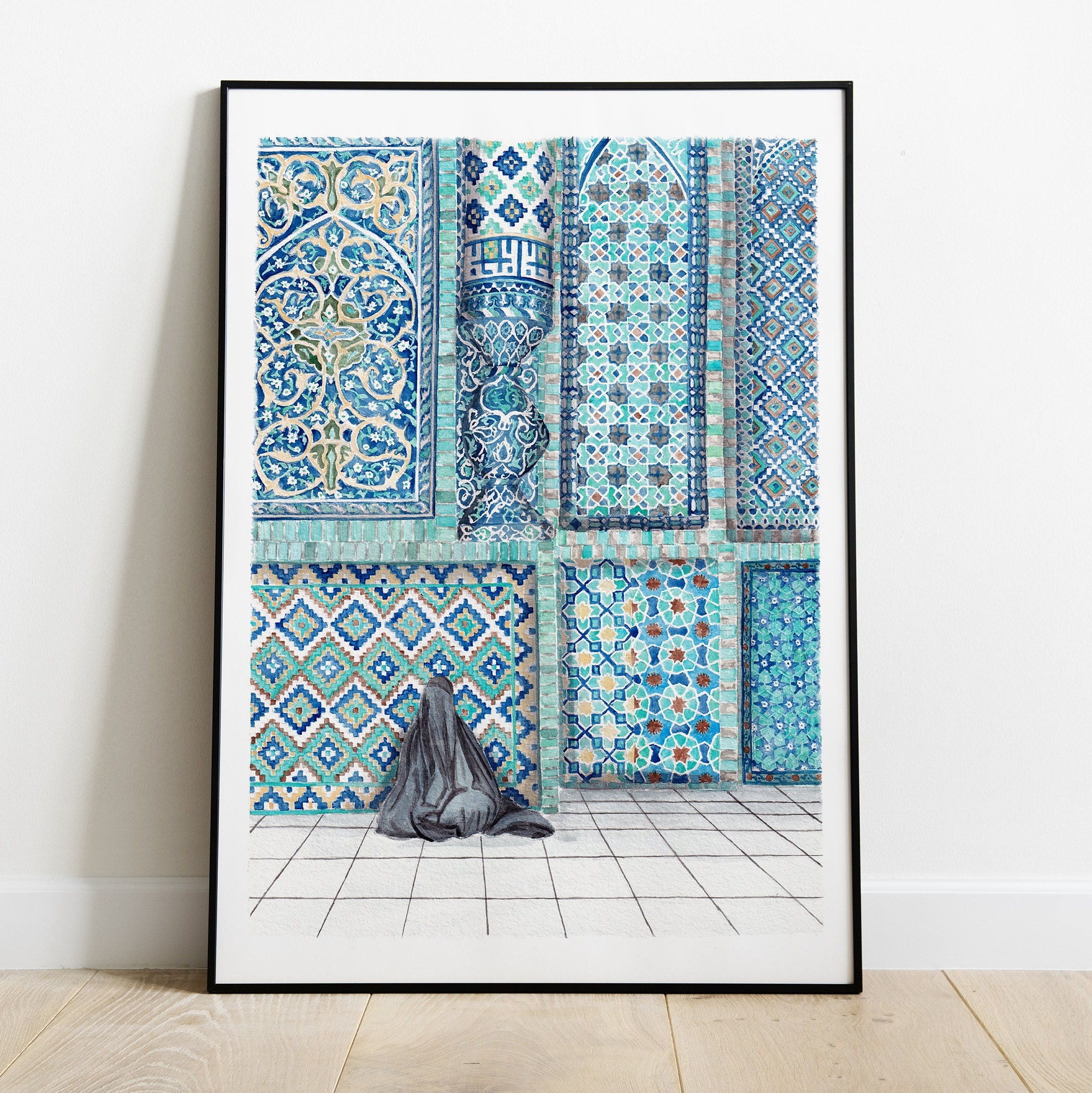 Mazar-i-sharif Afghanistan Art Print Blue Mosque Islamic - Etsy