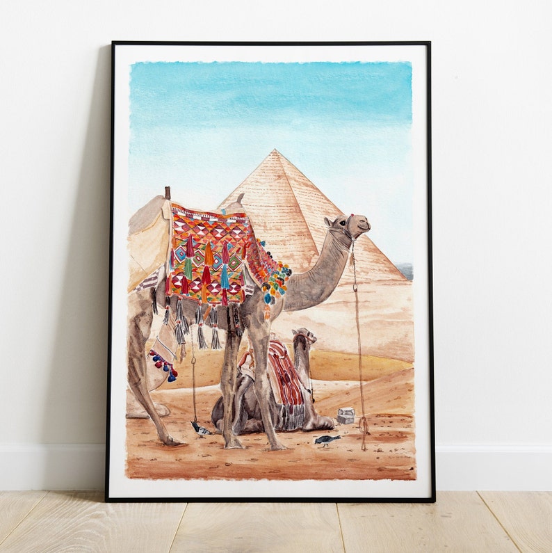 Egypt Art Print Egyptian Pyramids Egypt Wall Art Cairo - Etsy