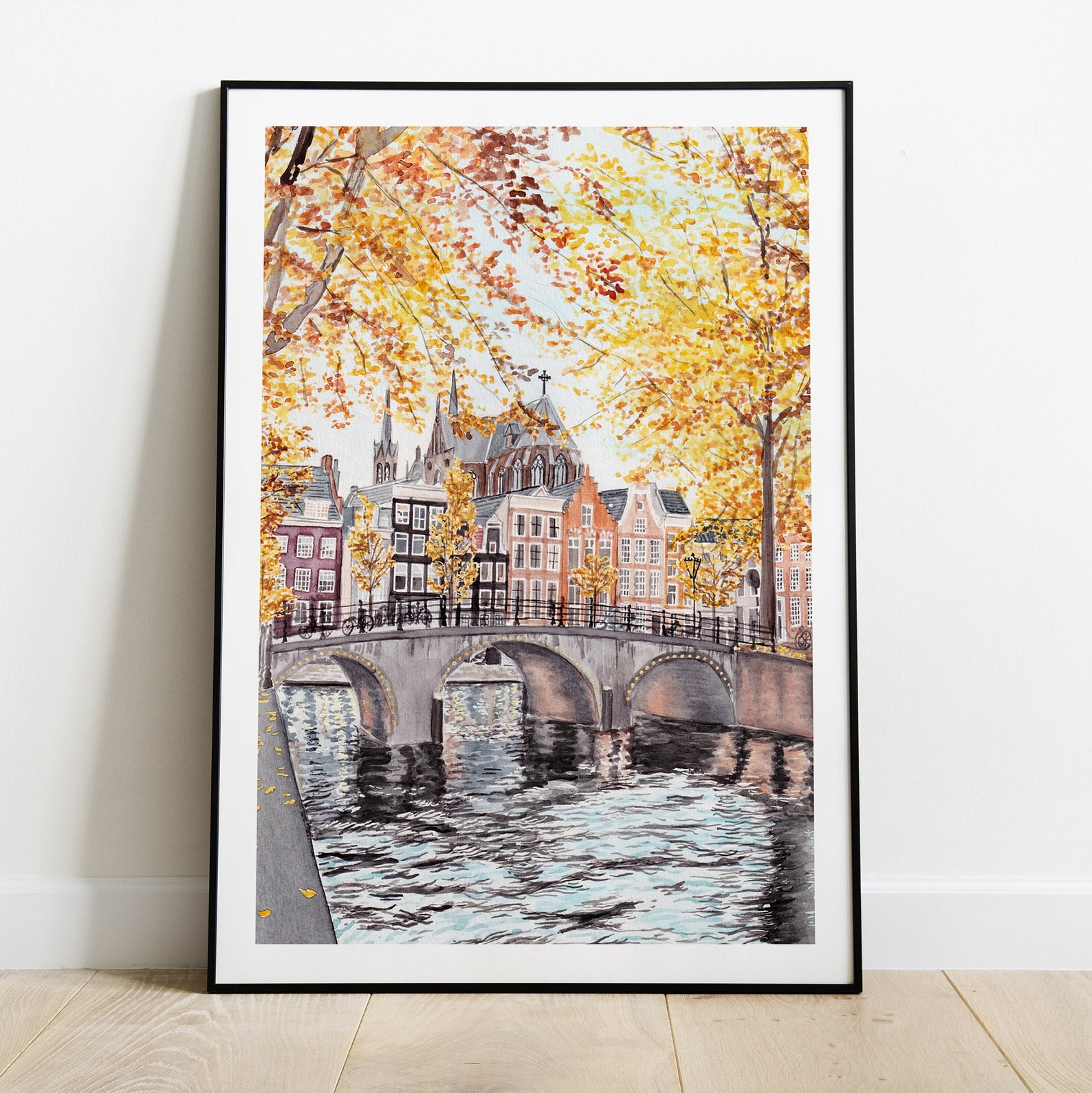 Amsterdam Art Print Netherlands Print Amsterdam Painting - Etsy