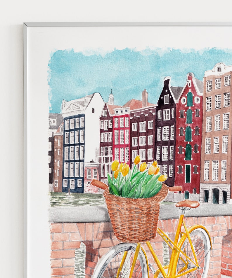 Amsterdam Art Print Netherlands Print Amsterdam Print - Etsy