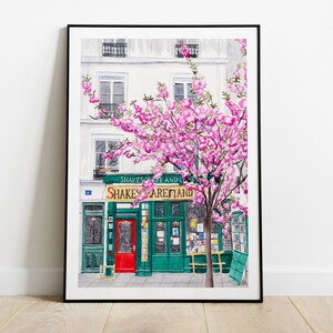 Paris Wall Art Set of 4 Pink Gallery Wall Decor Paris Art Print Eiffel ...