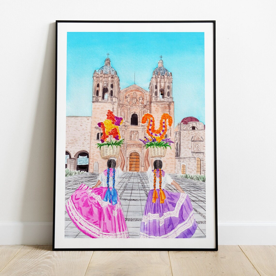 Oaxaca Print Mexico Wall Art Oaxaca Cityscape Mexico Art - Etsy