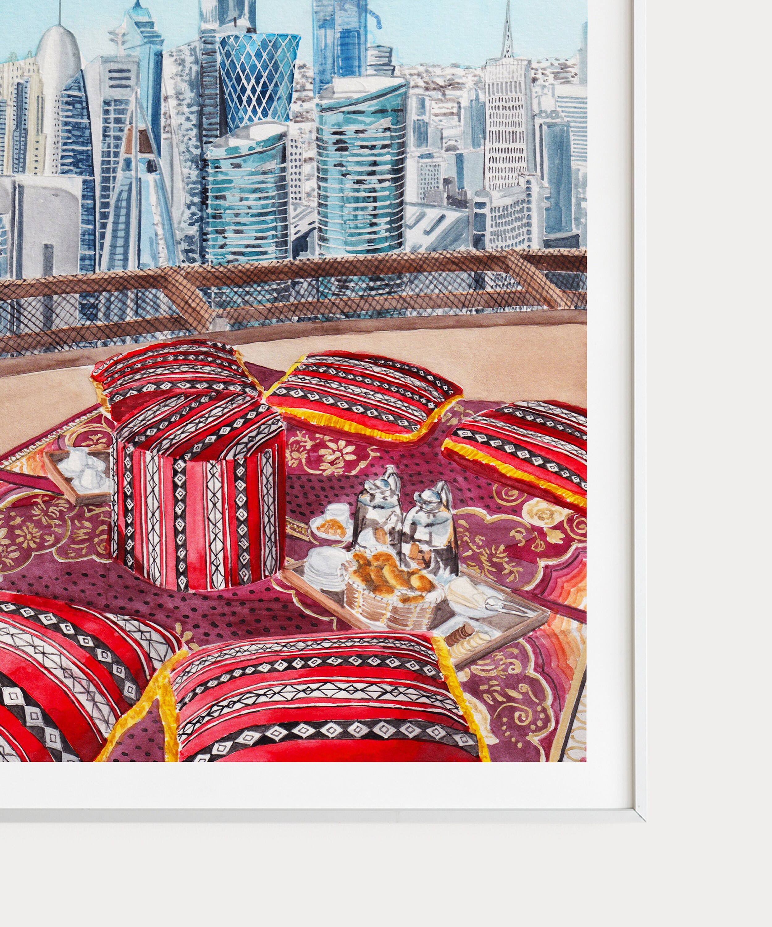 Doha Print Qatar Wall Art Middle East Print Doha Cityscape - Etsy