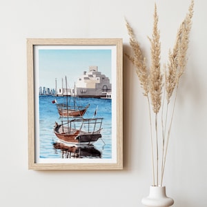 Doha Print Qatar Wall Art Doha Islamic Museum Middle East Art ...