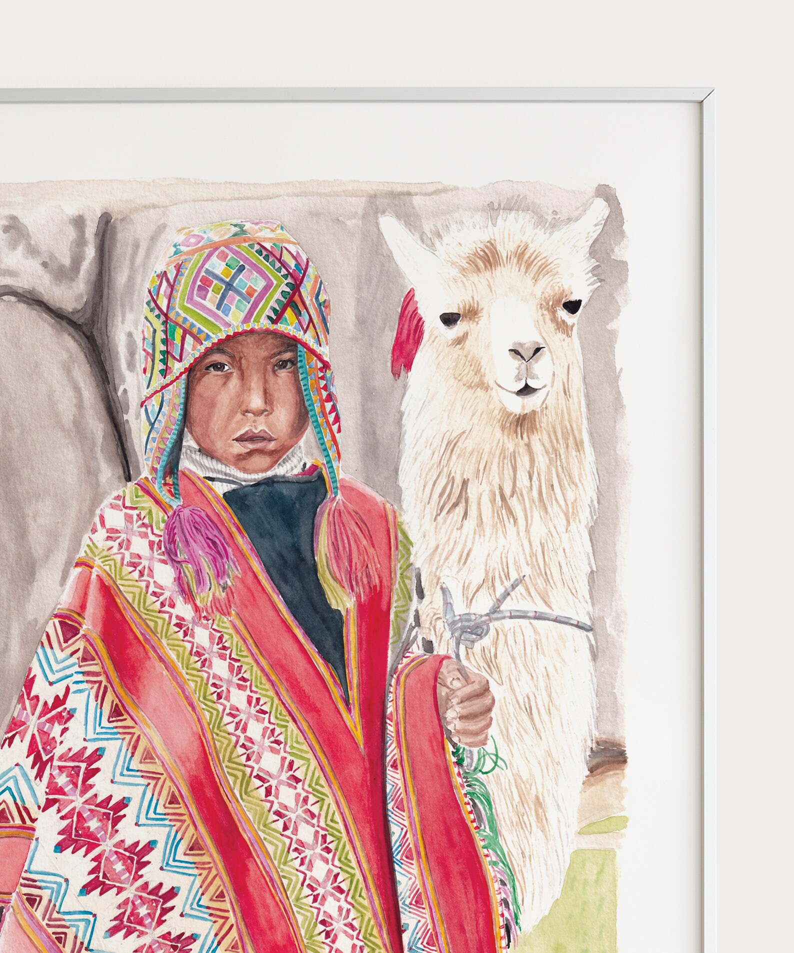 Machu Picchu Peru Llama Wall Art Machu Picchu Art Print - Etsy