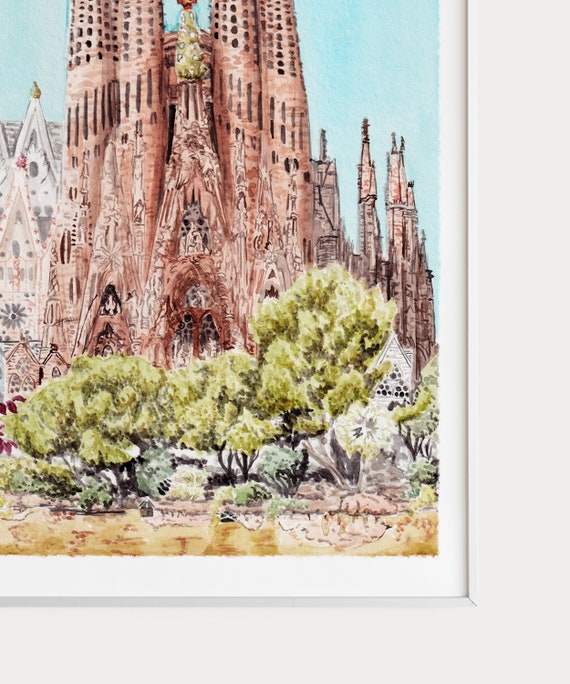 Sagrada Familia Barcelona Painting Barcelona. Sagrada Familia