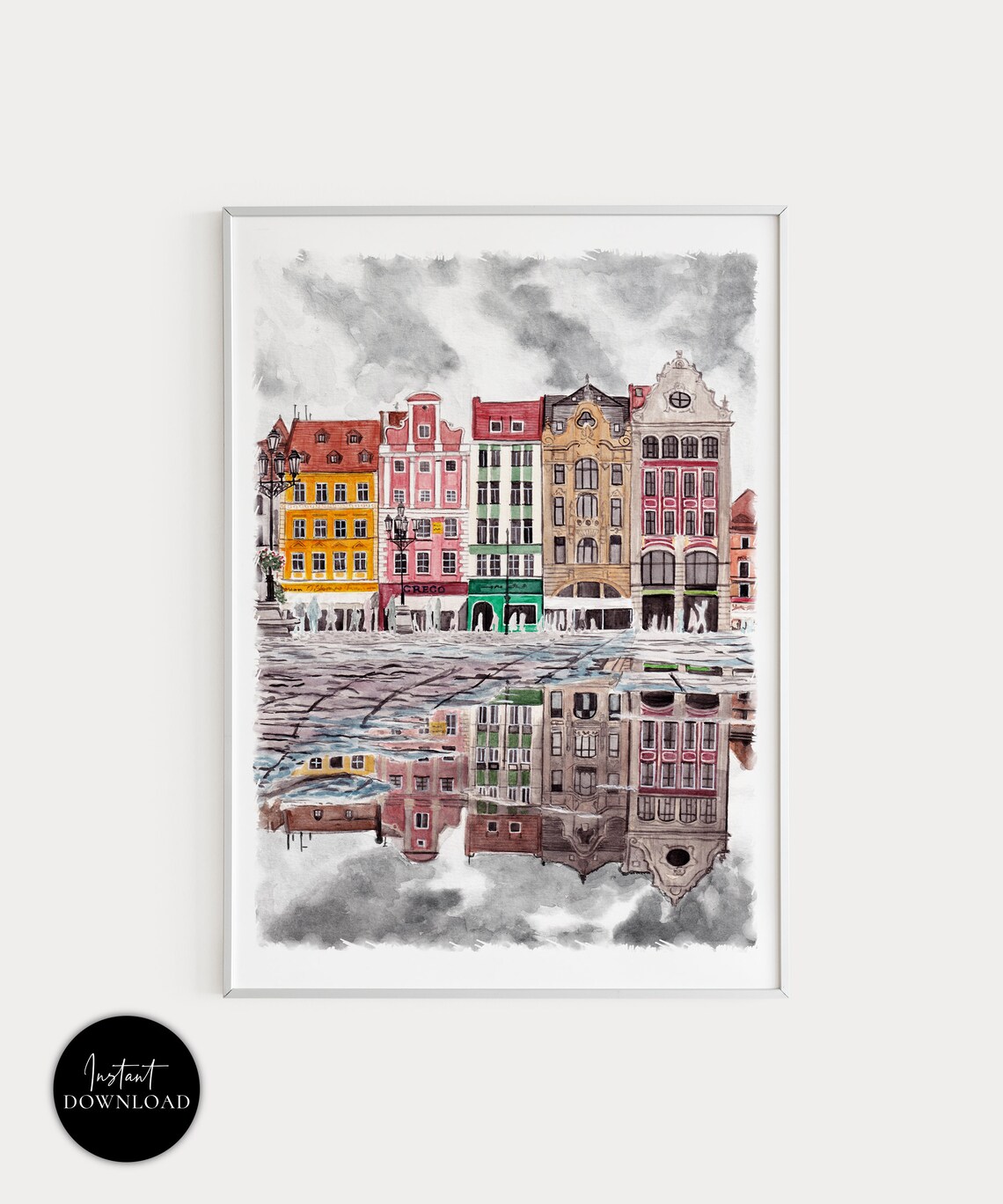 Gdansk Poland Poland Art Print Poland Painting Gdansk - Etsy