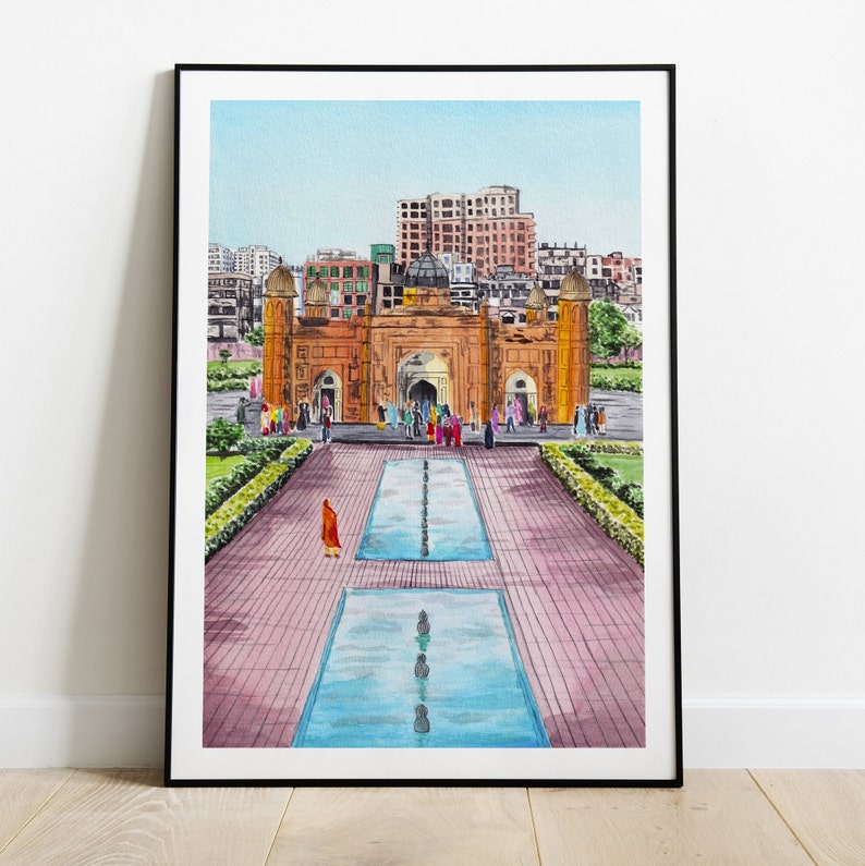 Bangladesh Print Dhaka Cityscape Lalbagh Fort Bangladesh - Etsy