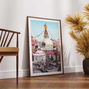 Kathmandu Print, Nepal Wall Art, Watercolor Print, Kathmandu Painting, Nepal Print, Nepal Art ...