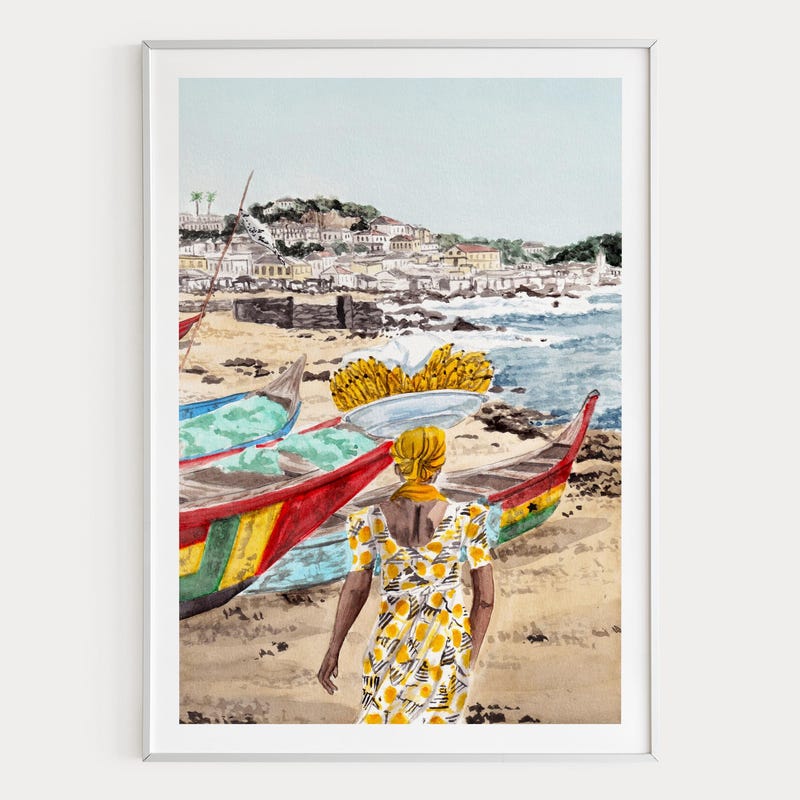 African Coast Wall Art - Etsy