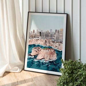 Beirut Print Lebanon Wall Art Watercolor Painting Lebanon Print Travel ...