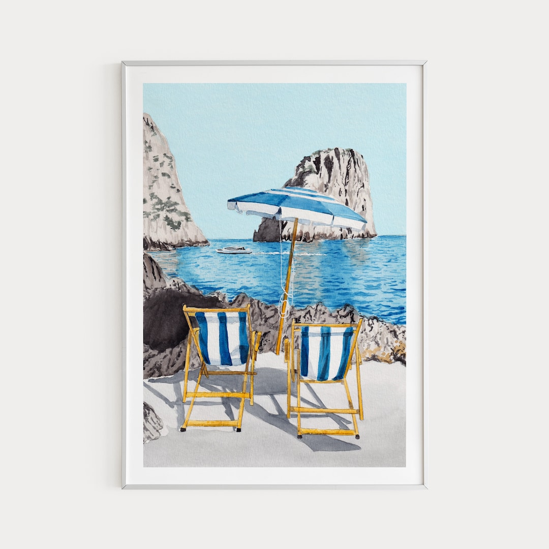 Capri Print, La Fontelina Art, Italy Wall Art, Capri Landscape ...