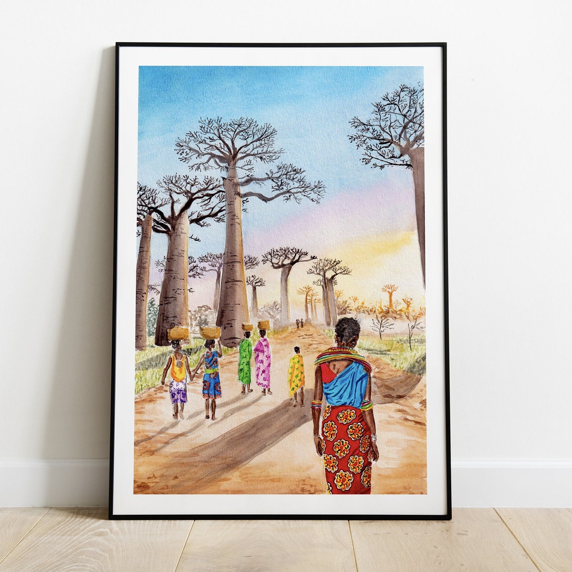 Madagascar Print Baobab Trees Madagascar Wall Art Africa | Etsy