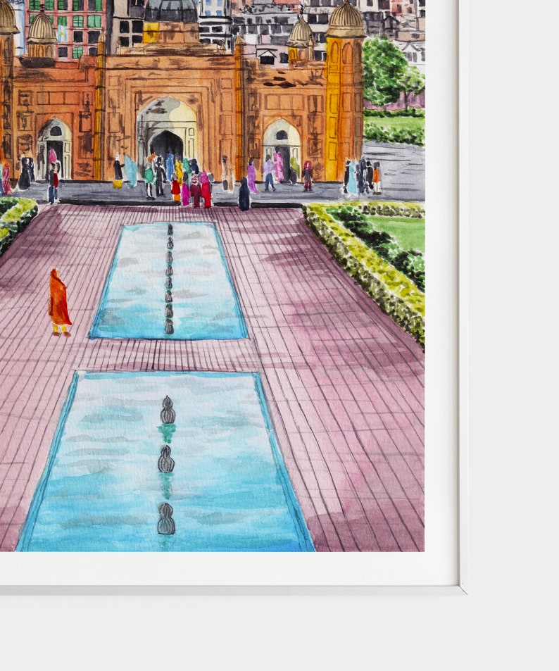 Bangladesh Print Dhaka Cityscape Lalbagh Fort Bangladesh - Etsy