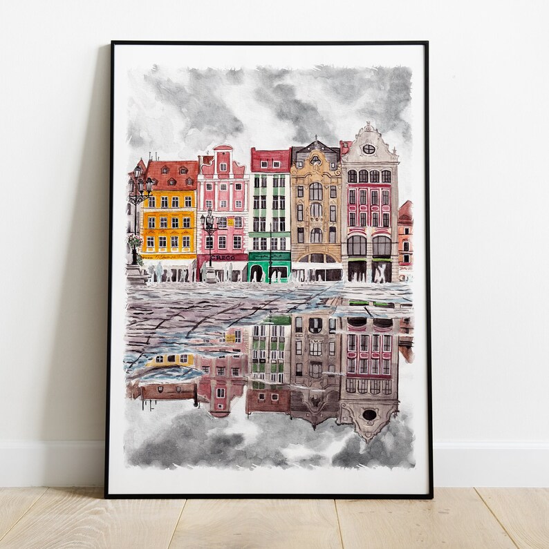 Gdansk Poland Poland Art Print Poland Painting Gdansk | Etsy