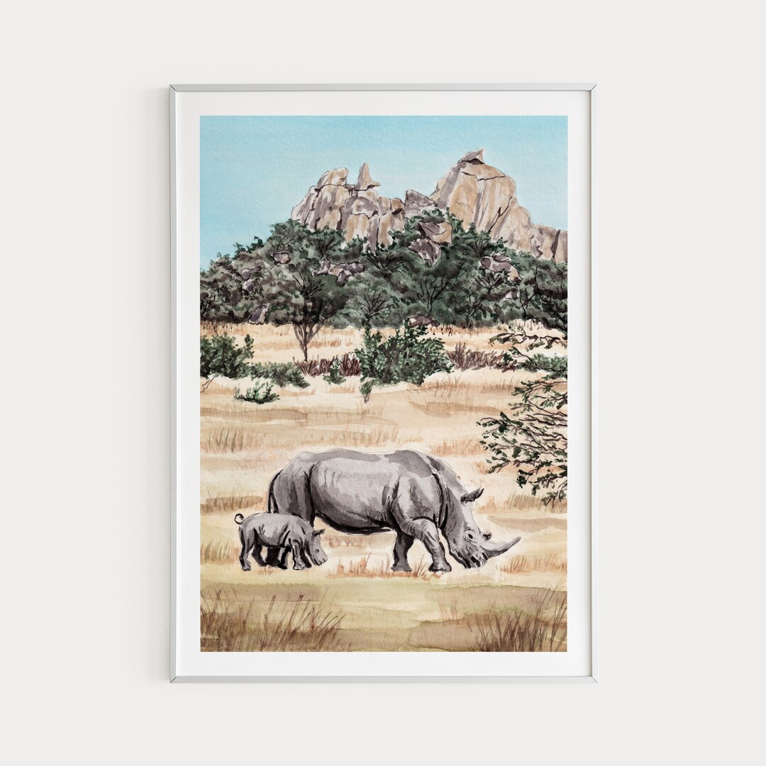 Zimbabwe Print, Matobo National Park, Zimbabwe Wall Art, Watercolor ...
