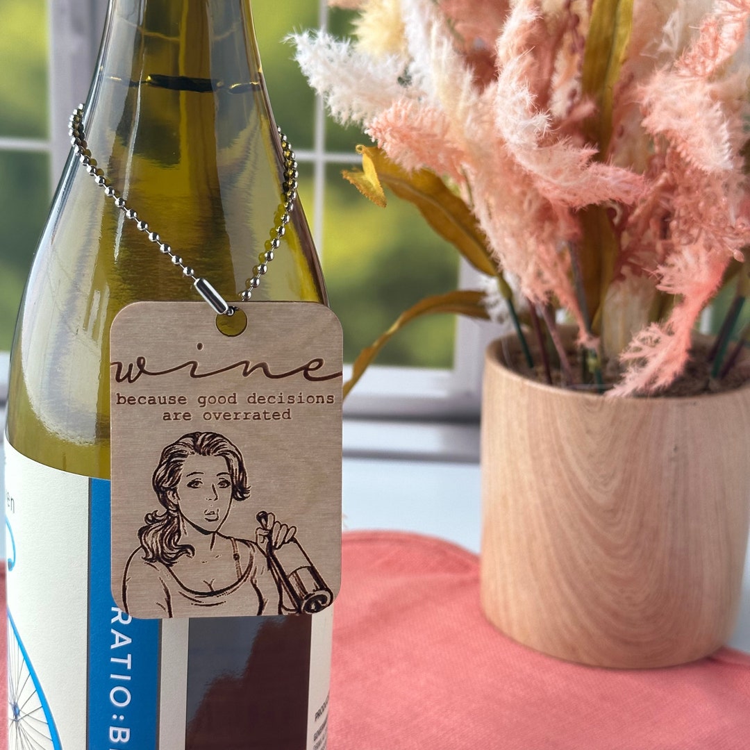 Wine Gift Tags, Wood Gift Tag, Wine Bottle Tag, Gift for Friend - Etsy