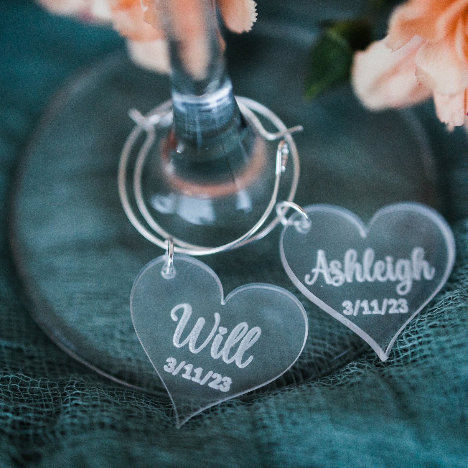Personalized Wine Charms, Glass Marker for Weddings and Special Events ...