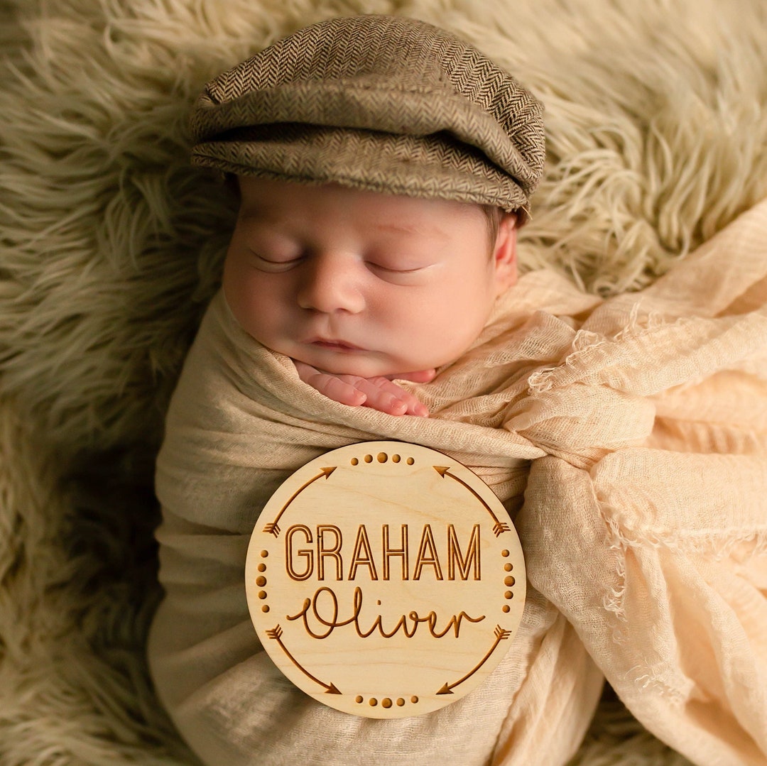 Custom Wooden Baby Name Sign for Birth Announcements and Newborn Photos ...