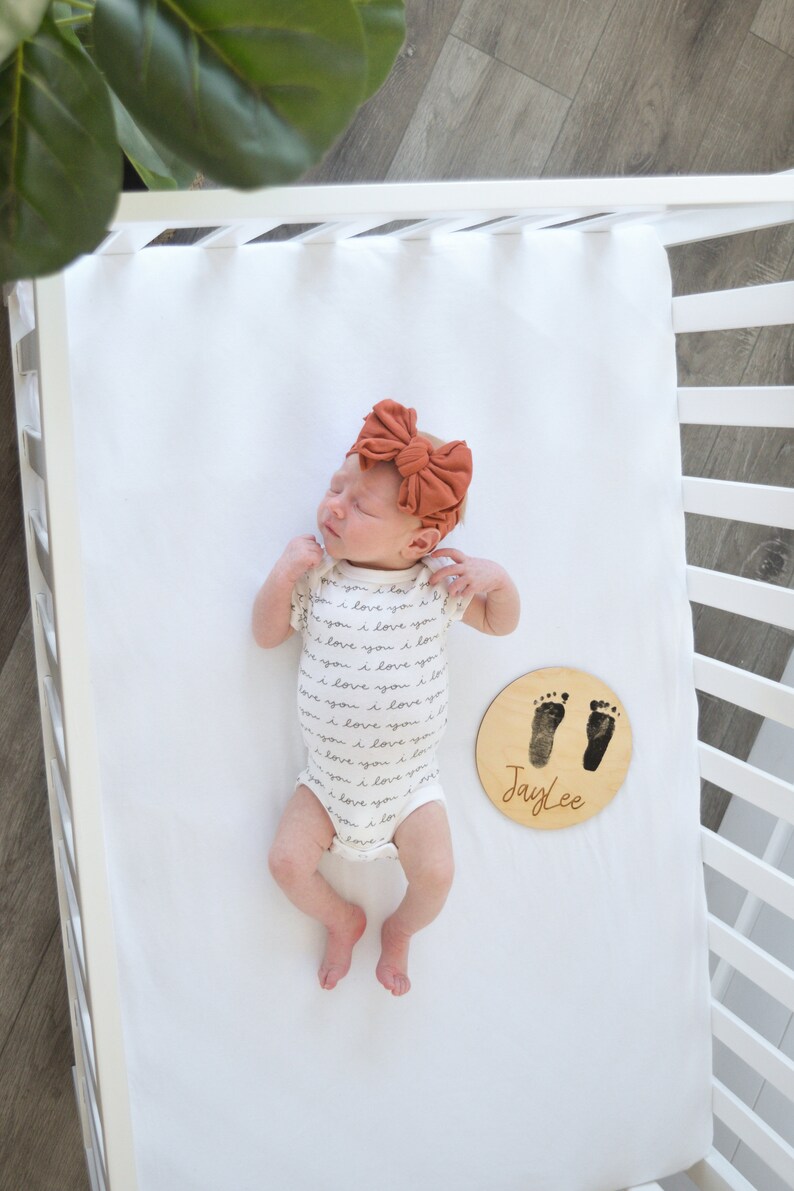 Engraved Baby Footprint Sign: New Baby Keepsake - Etsy