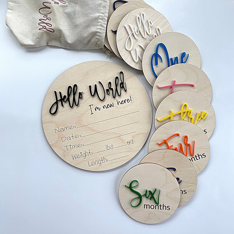 Baby Milestone Cards Monthly Baby Photos New Baby Gift | Etsy