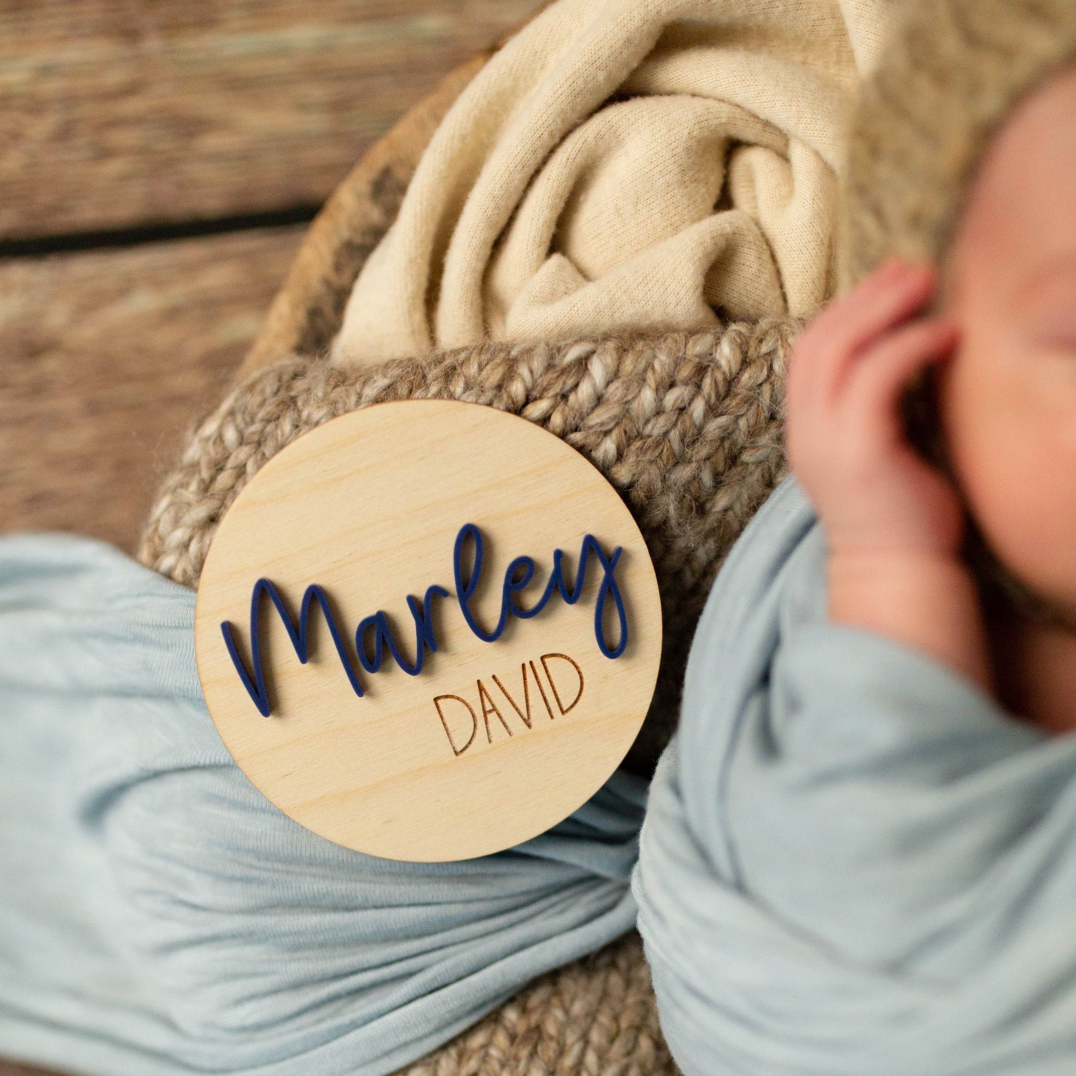 Custom Wooden Baby Name Sign for Birth Announcement and Newborn Photo ...