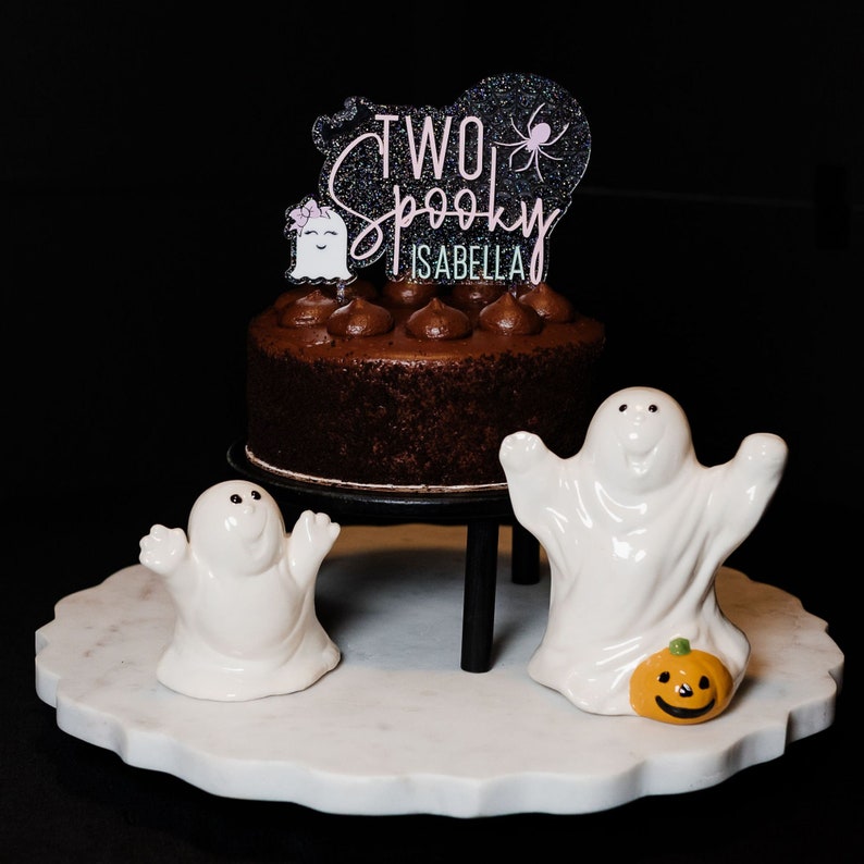 Four Ever Spooky, Acrylic Cake Topper, Pastel Halloween Birthday Decor ...