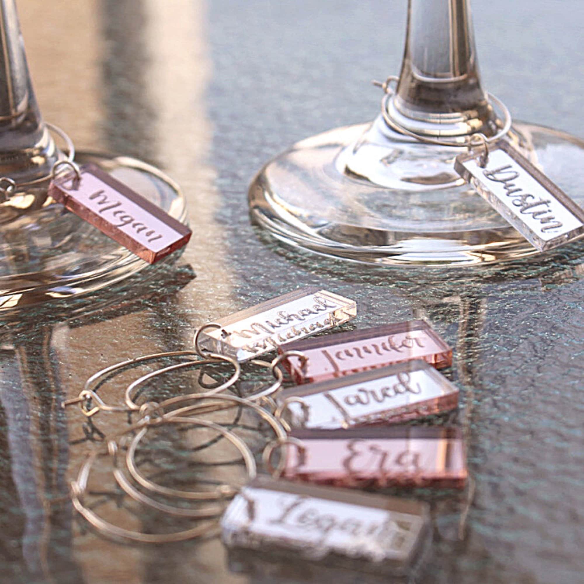 Personalized Wine Charms, Glass Marker for Weddings and Special Events ...