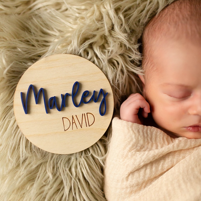 Wood Baby Name Sign: Boho Birth Announcement Photo Prop - Etsy