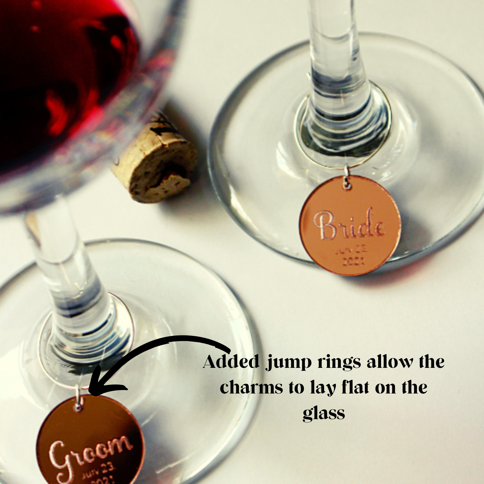 Personalized Wine Charms, Glass Marker for Weddings and Special Events ...